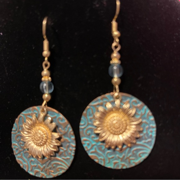 Handmade | Jewelry | Western Style Gold Tone Earrings | Poshmark